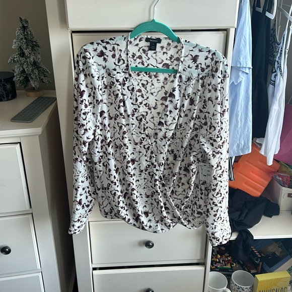 Halogen | Tops | Halogen Xl Wrap Blouse Never Worn | Poshmark